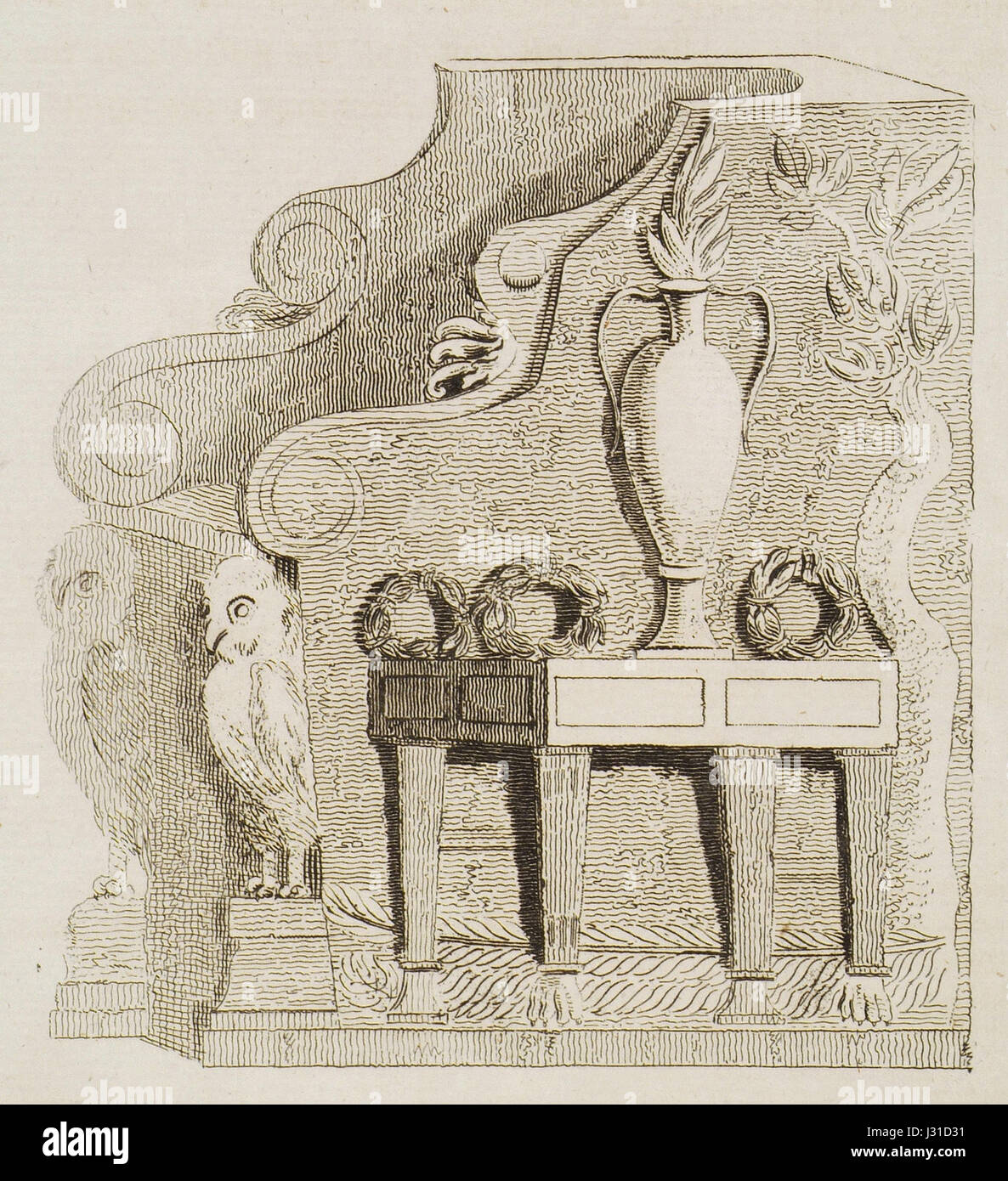 Siège de marbre ancien d'Athènes - James Stuart et Nicholas Revett ...