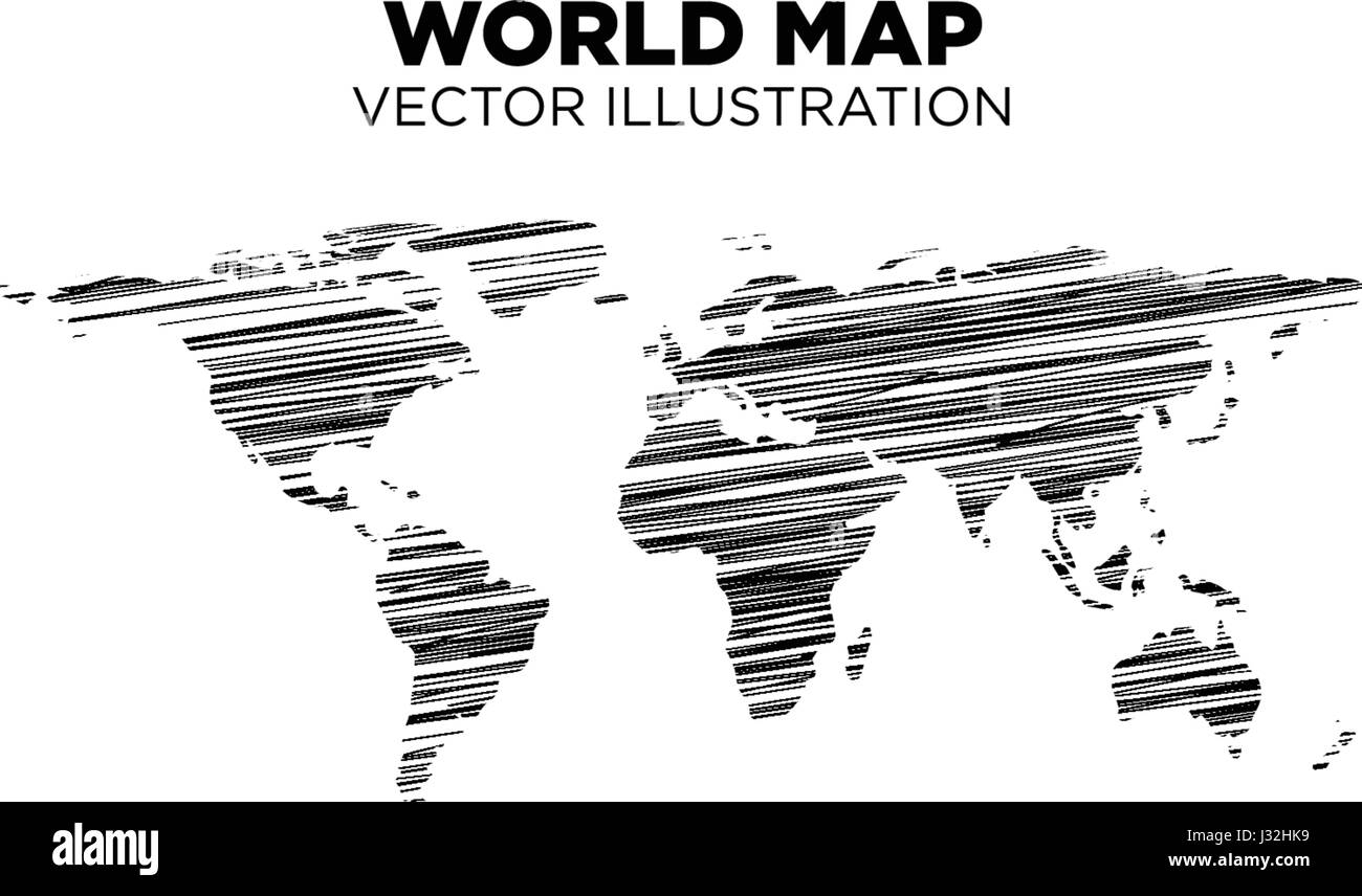 Carte du monde vector illustration Image Vectorielle Stock - Alamy