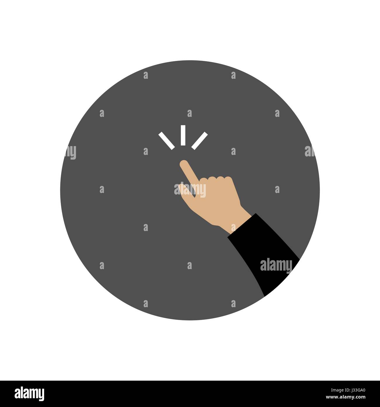 Signe de pointage de la main Banque d'images vectorielles - Alamy