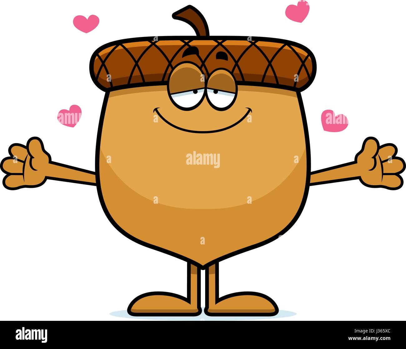 Un cartoon illustration de l'un gland prêt à donner une accolade Image ...