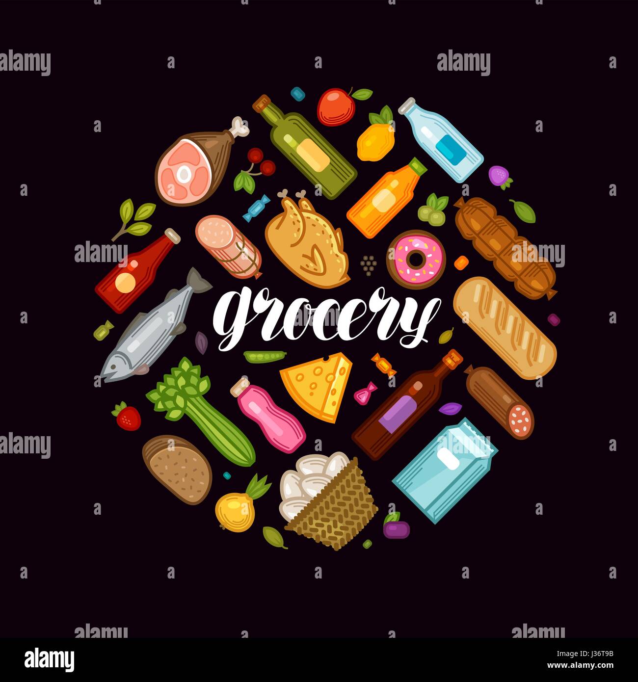 épicerie de dessin animé Banque d'images vectorielles - Alamy