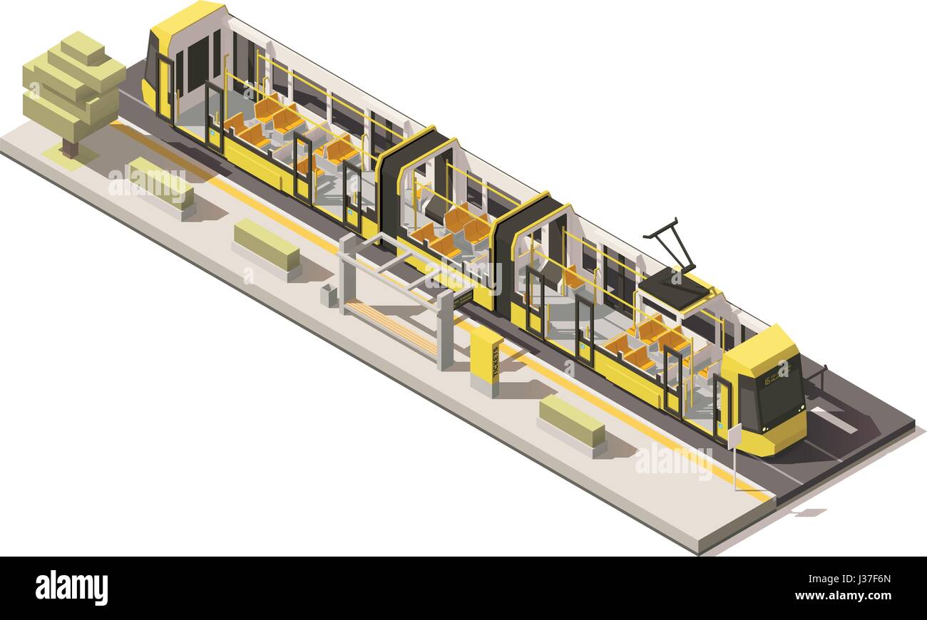 Voies de tram urbain Banque d'images vectorielles - Alamy