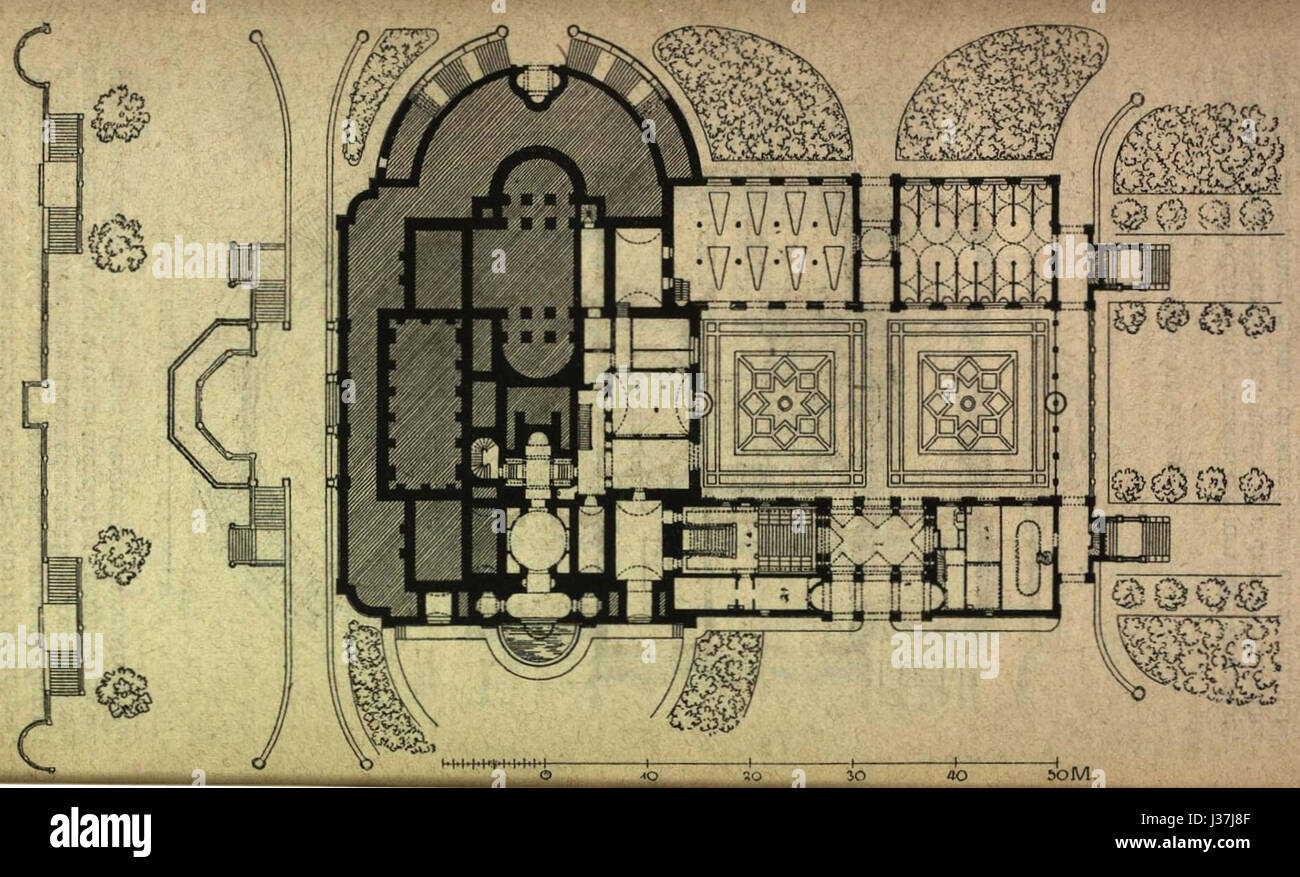 Un plan historique de la zone souterraine de Villa Berg, créé par ...