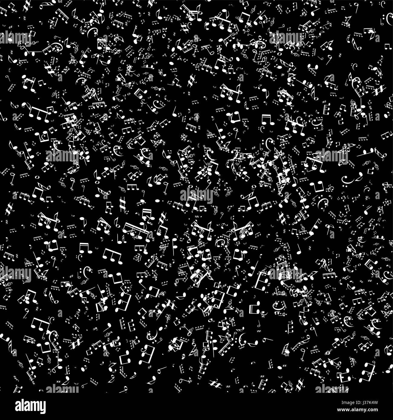 Série de notes de musique avec clé de sol sur fond transparent Image ...