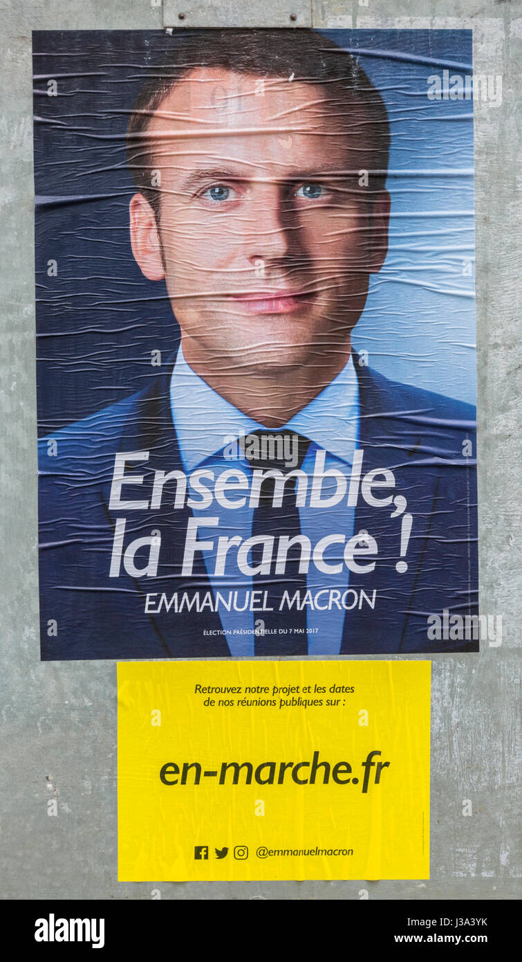 Affiche emmanuel macron Banque de photographies et d’images à haute ...