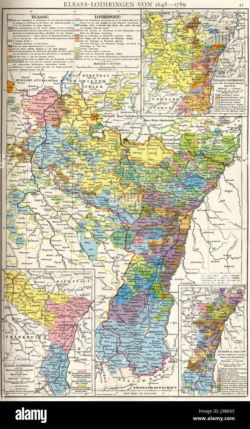 Elsass map Banque de photographies et d’images à haute résolution - Alamy