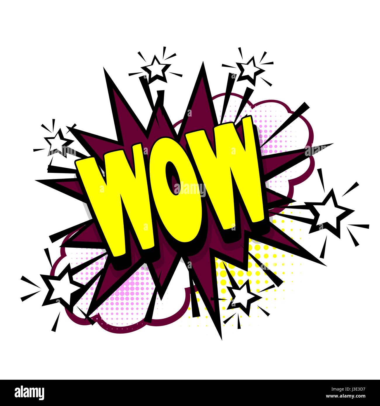 Comic Book bulle de texte wow publicité Image Vectorielle Stock - Alamy