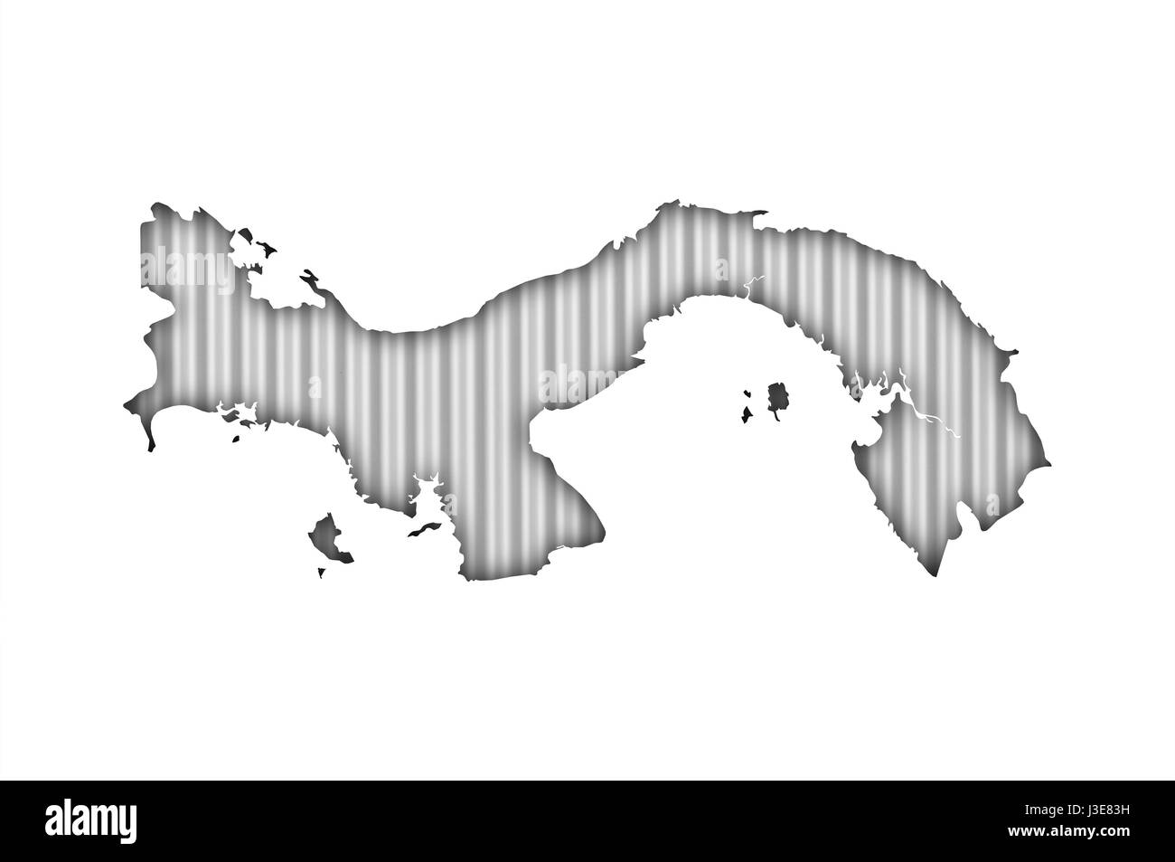 Carte du panama sur tôle ondulée Banque de photographies et d’images à ...