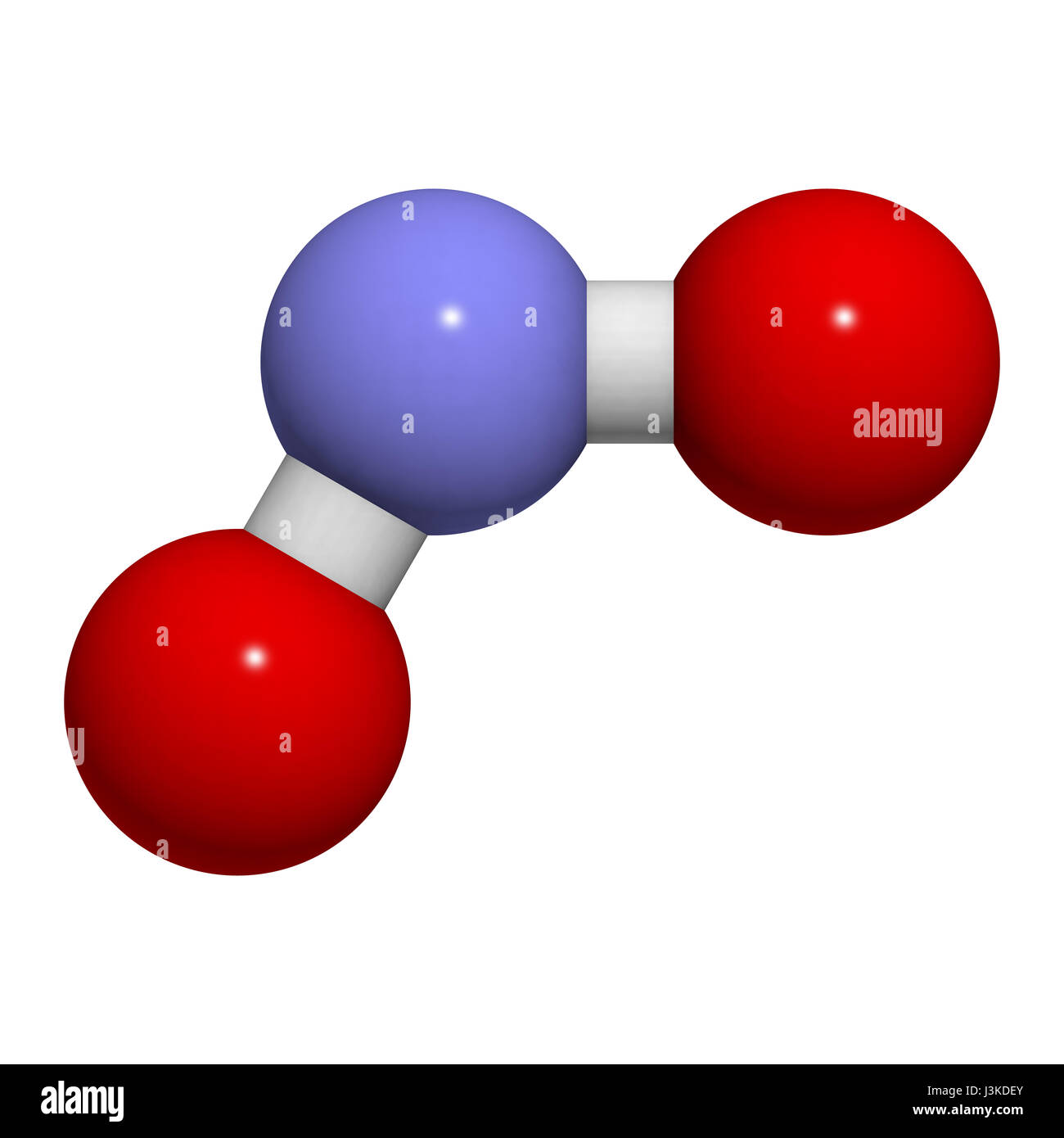 Le dioxyde d'azote (NO2, NOx) gaz toxique et polluant l'air, le modèle ...