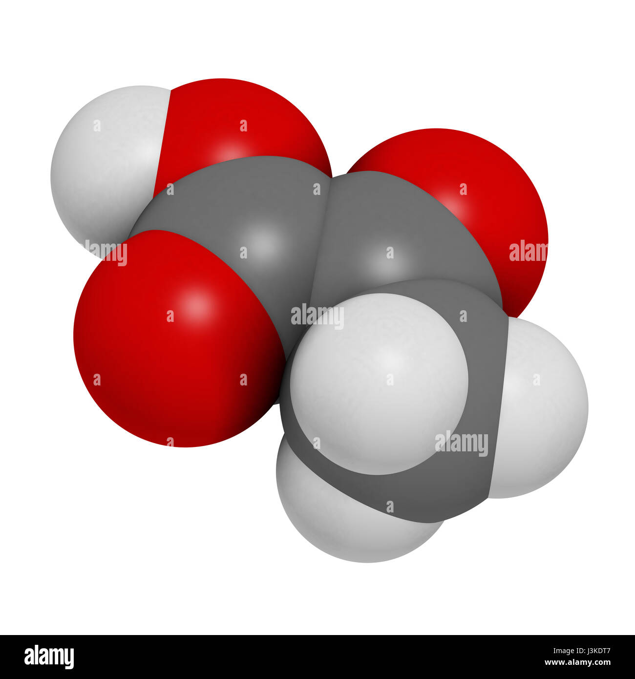 L'acide pyruvique (pyruvate) molécule. Intermédiaire important dans un ...