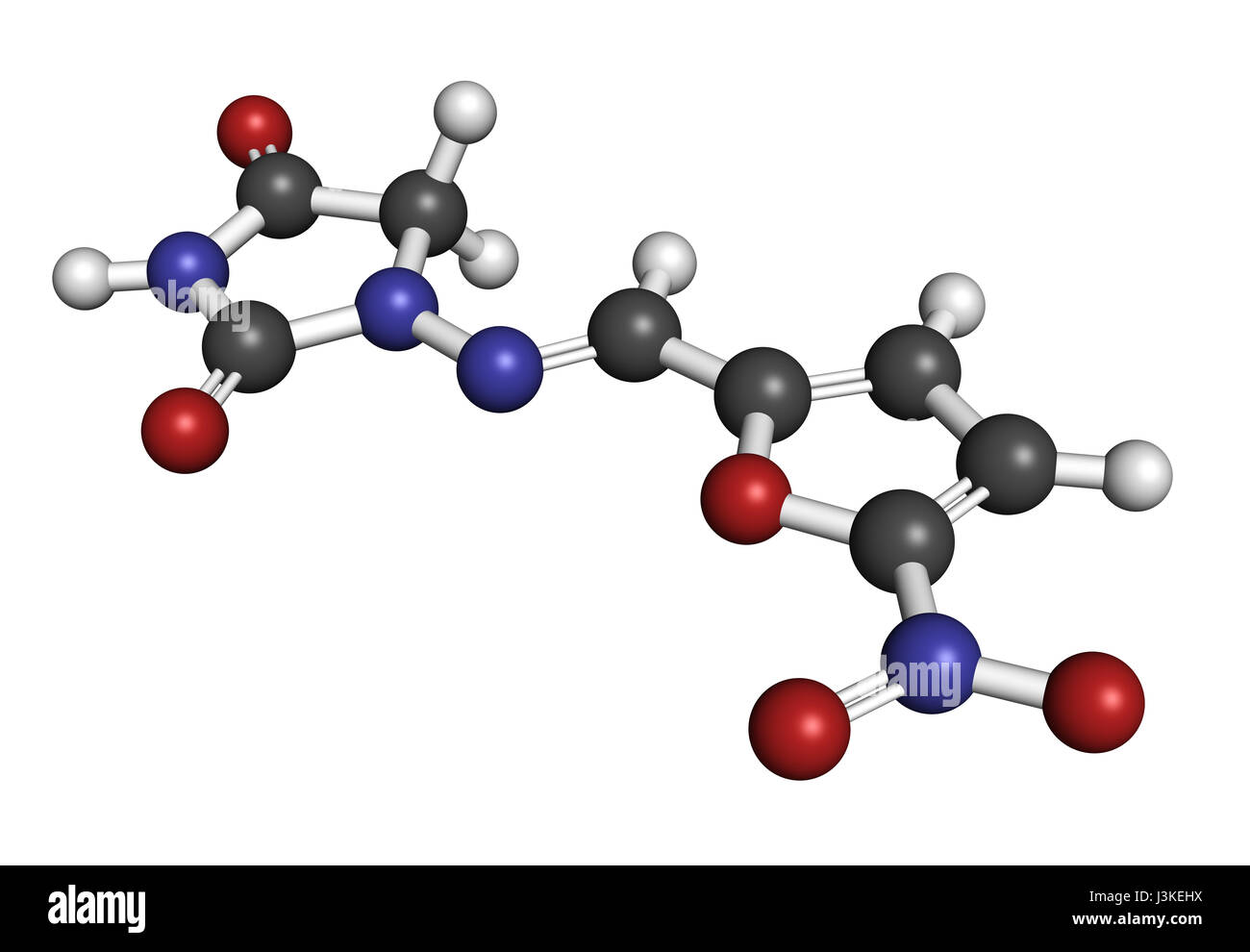 Antibiotique nitrofurantoïne molécule pharmaceutique. Utilisé pour ...