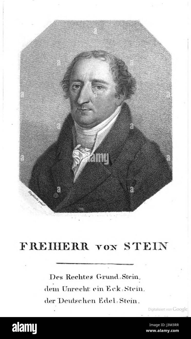 Freiherr von stein Banque d'images noir et blanc - Alamy