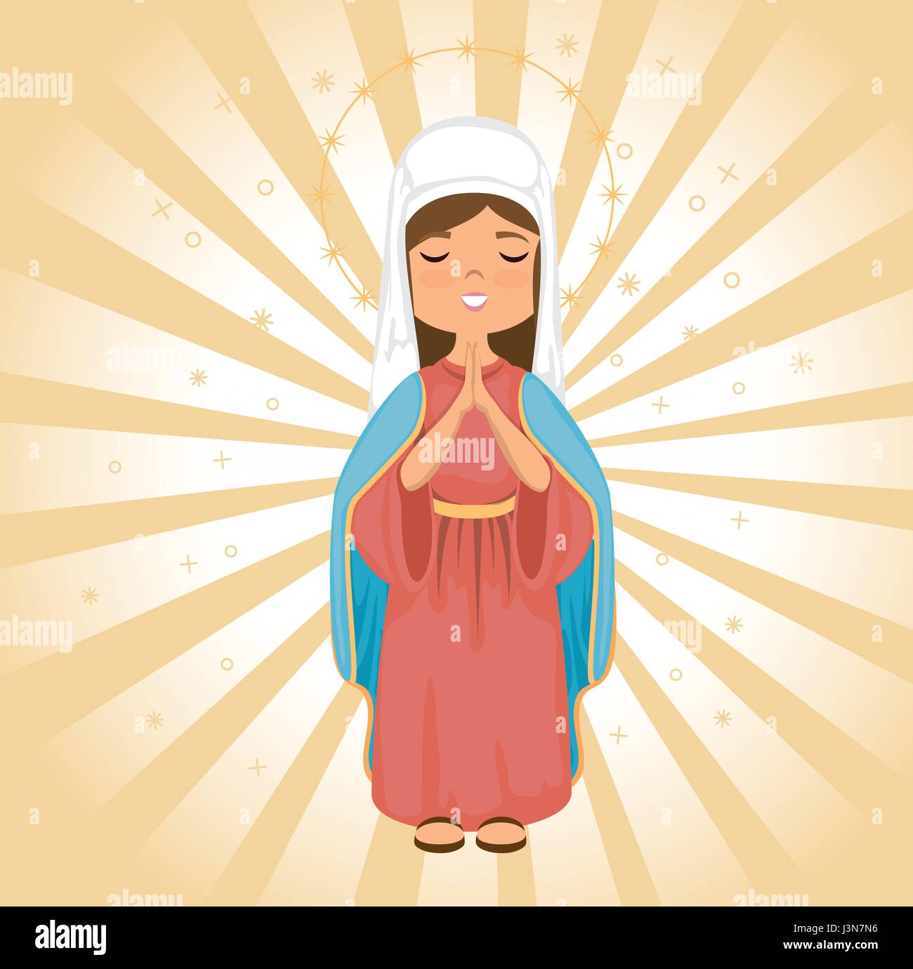 Carte de la sainte marie Banque d'images vectorielles - Alamy