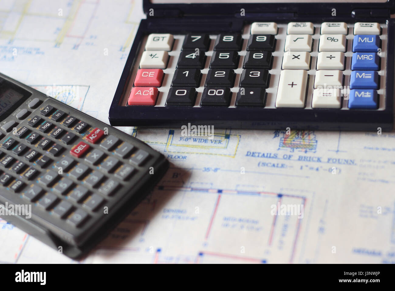 Calculatrice électronique. Photo numérique haute résolution d'une ...