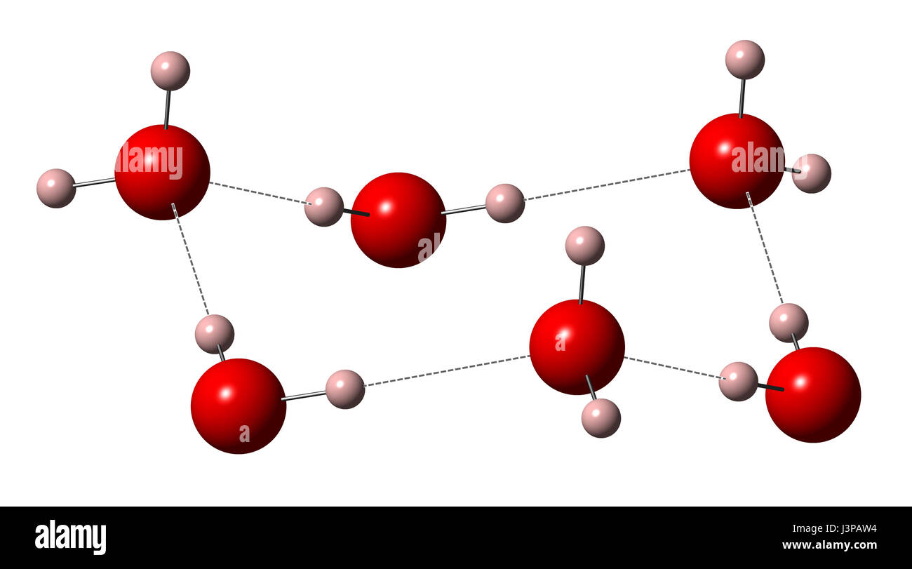 La glace (eau gelée, hexagonale), structure cristalline. Détail de ...