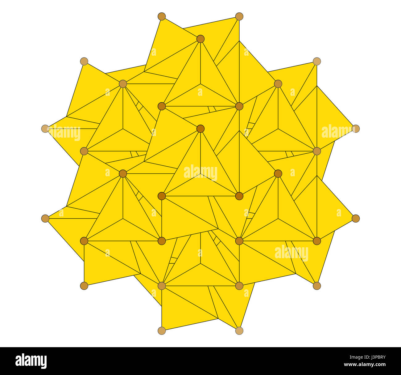 La pyrite (fool's gold, Fe2S) minéral, structure cristalline. Illustré ...
