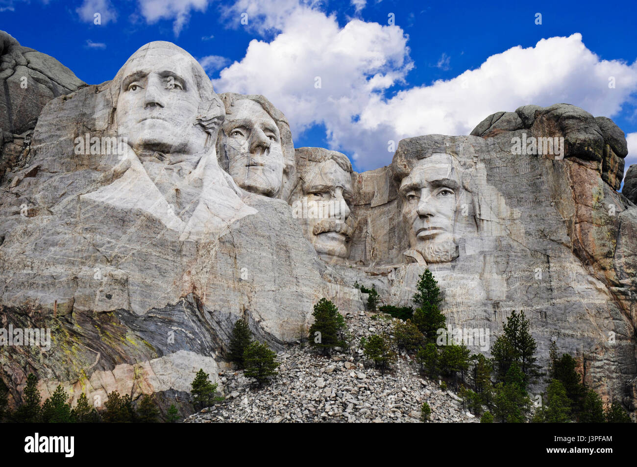 Mt. Rushmore National Memorial Park. Sculptures de l'ancien président ...