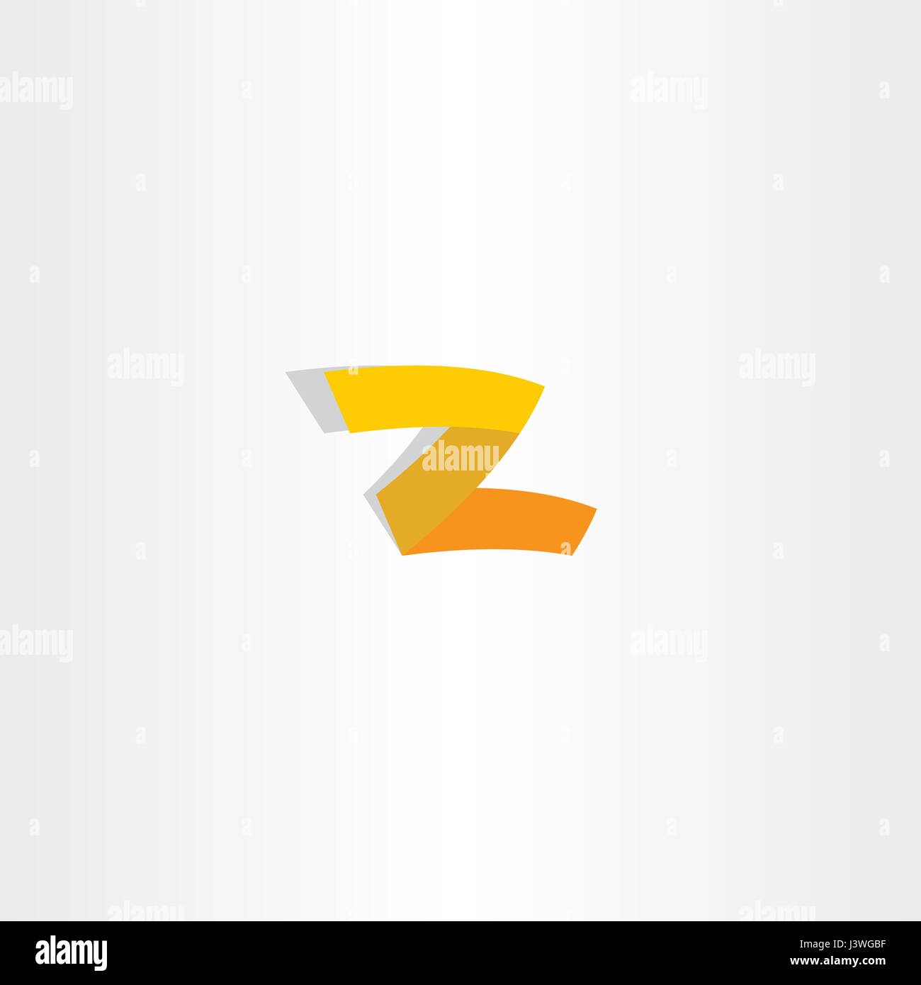 Logo Icône vecteur z lettre symbole jaune font Image Vectorielle Stock ...