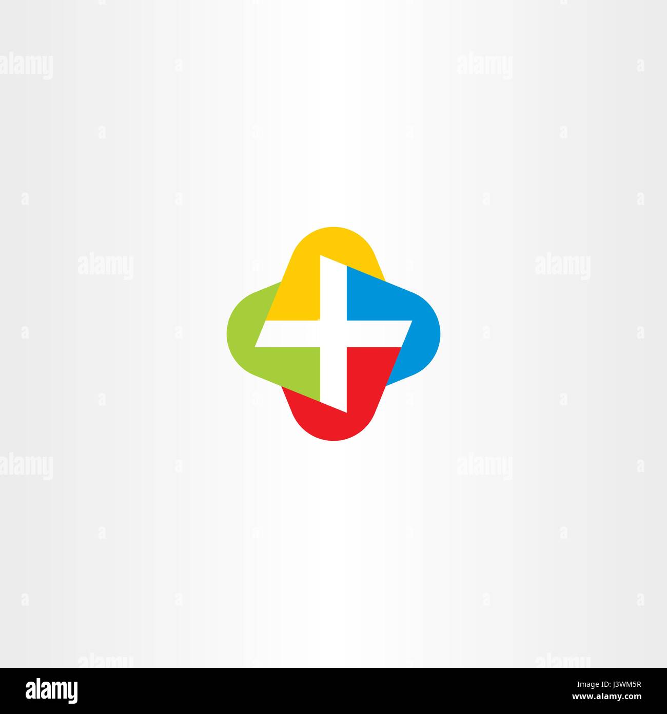 Logo couleur Croix symbole médical vector Image Vectorielle Stock - Alamy