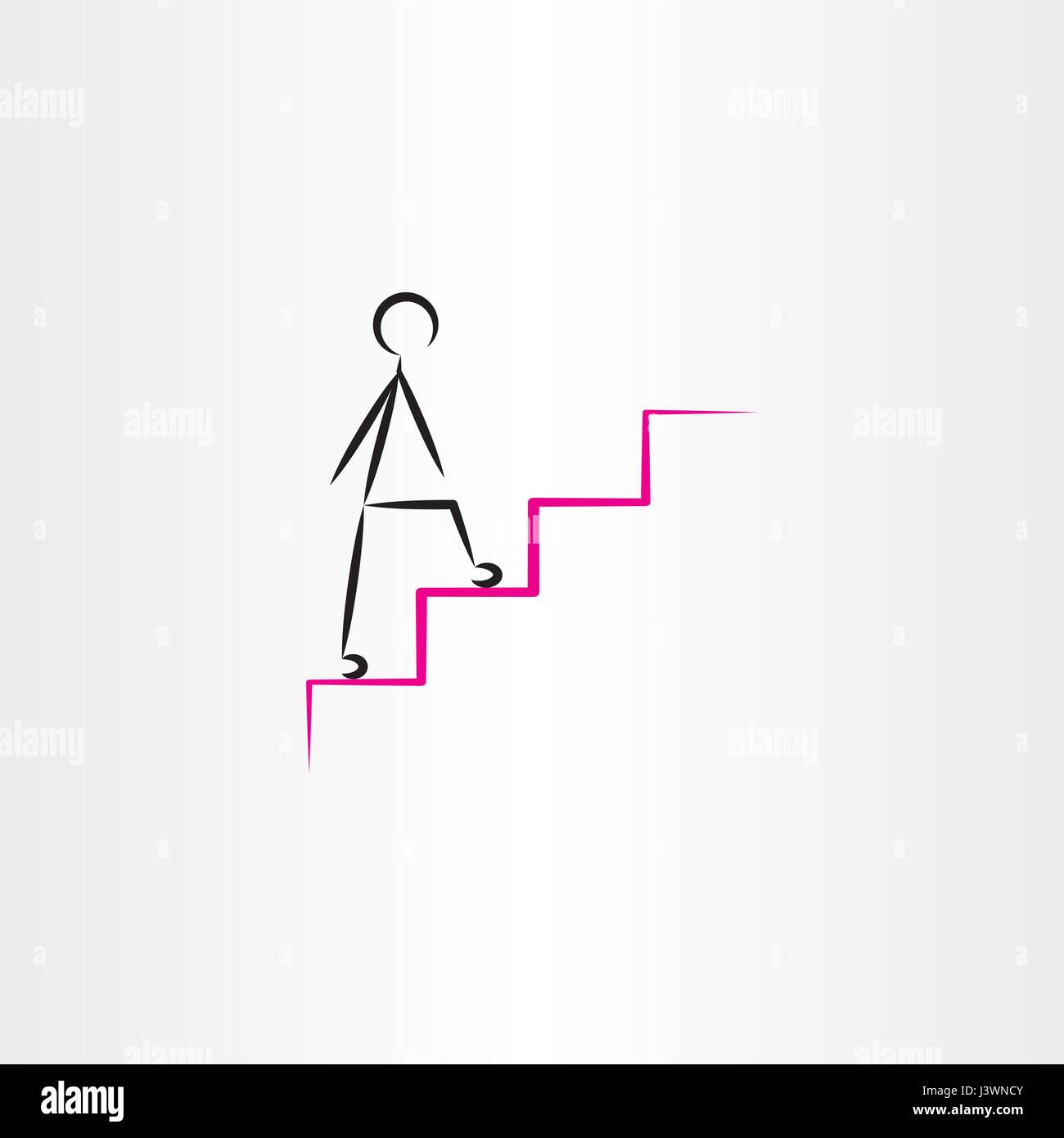 Man climbing stairs Banque d'images vectorielles - Alamy
