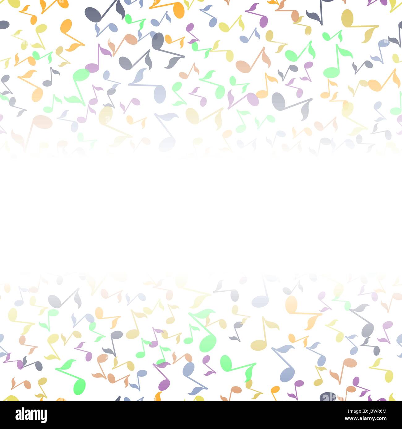 Notas musicales colores Banque d'images vectorielles - Alamy