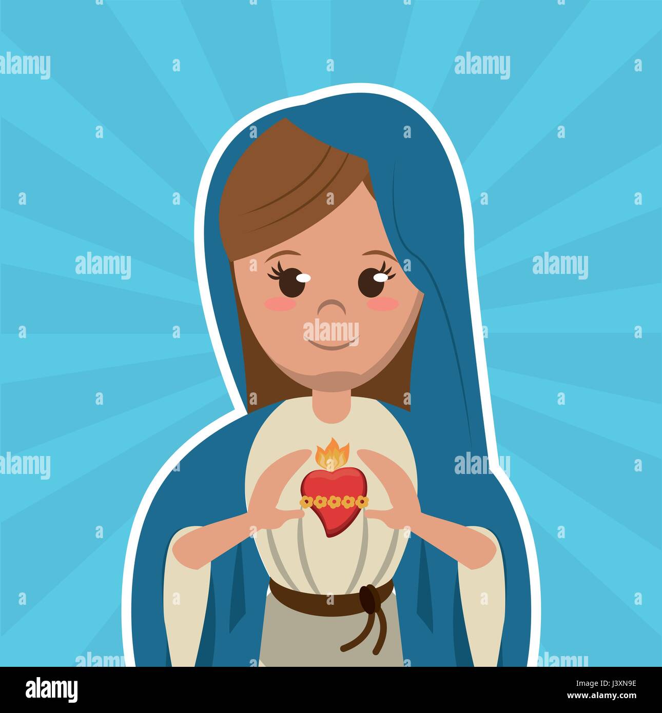 Vierge Marie sacré coeur symbole catholique chrétienne de droit Image ...