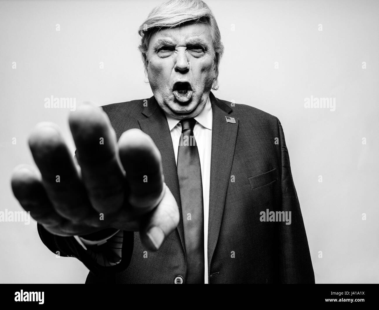 Donald Trump Président Dennis Alan sosie de Chicago, USA au cours de sa ...
