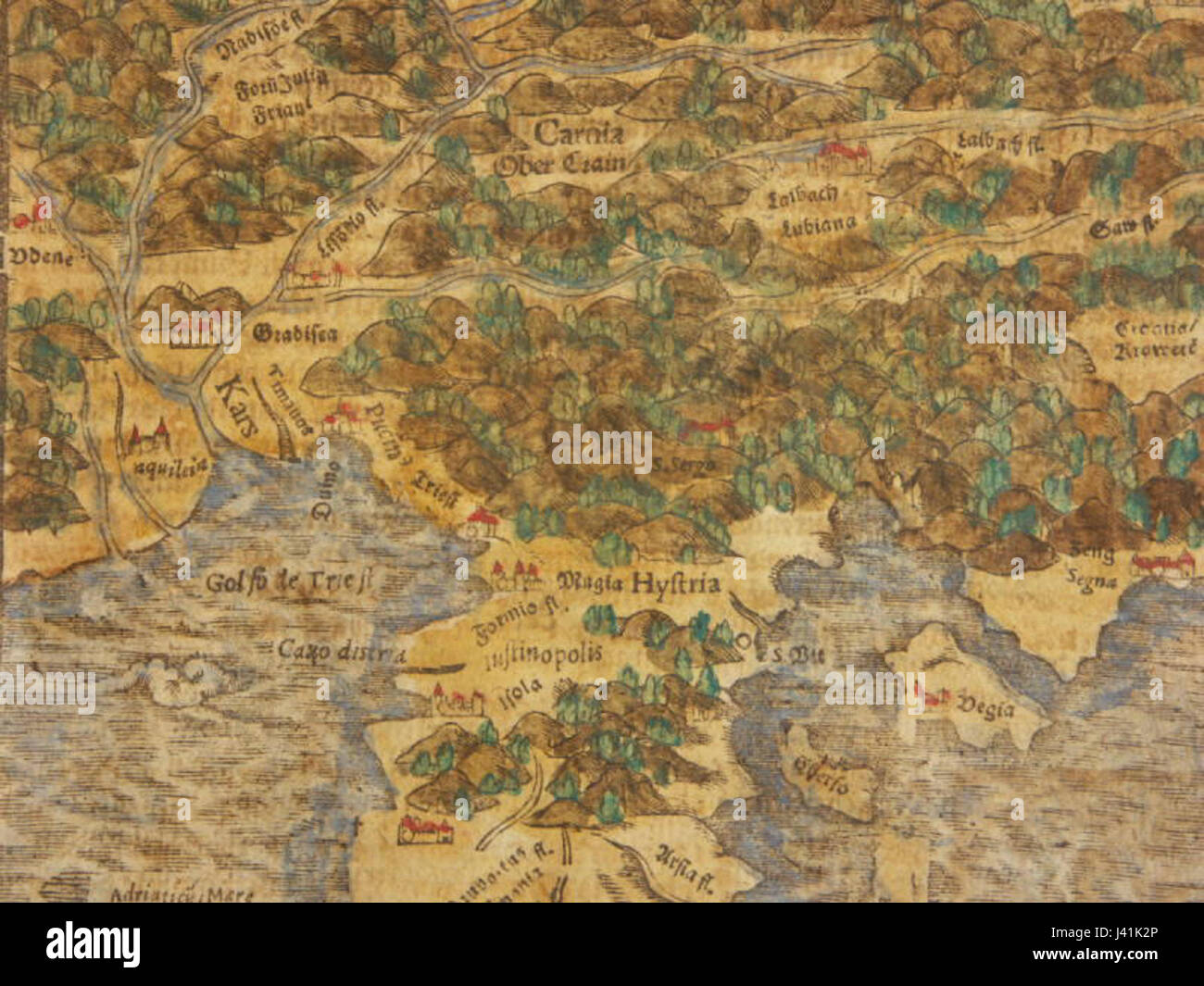 Trieste map Banque de photographies et d’images à haute résolution - Alamy