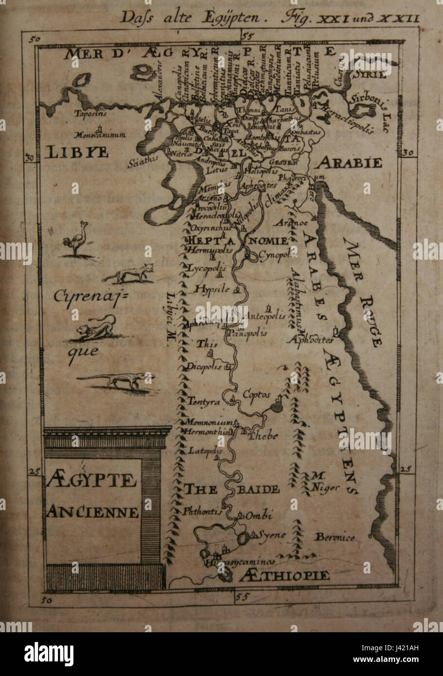 Carte du fleuve nil Banque de photographies et d’images à haute ...