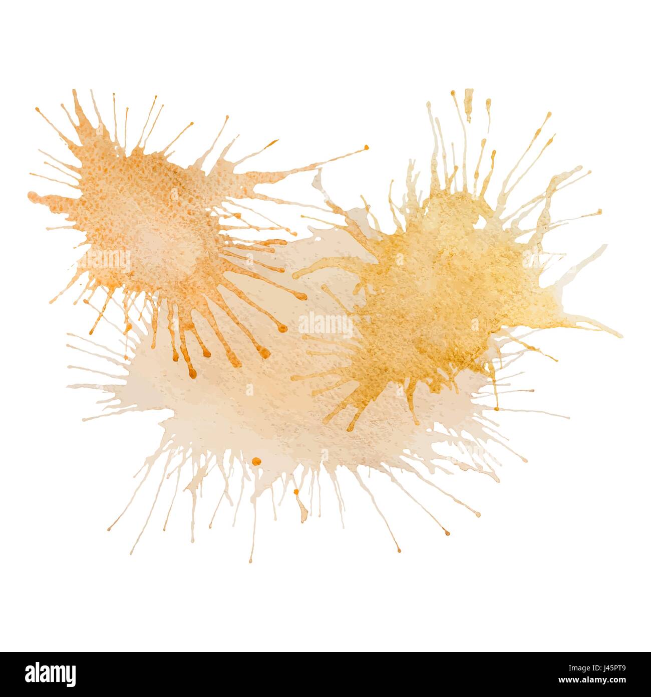 Beige yellow watercolor splash stain Banque d'images vectorielles - Alamy