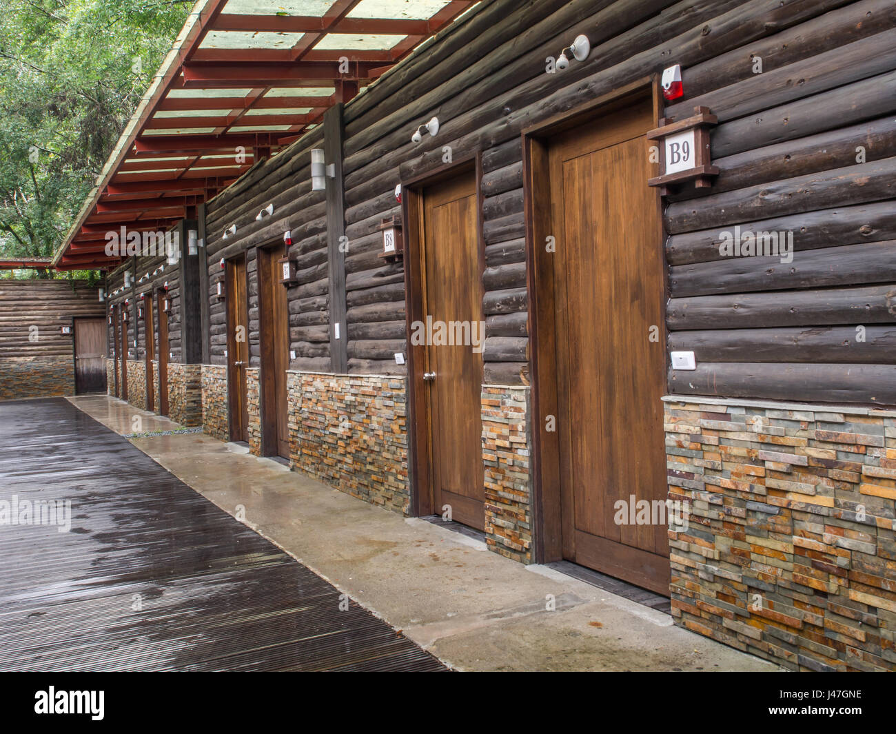 La montagne de Taiping, Taiwan - le 15 octobre 2016 : Hot spring cabine ...