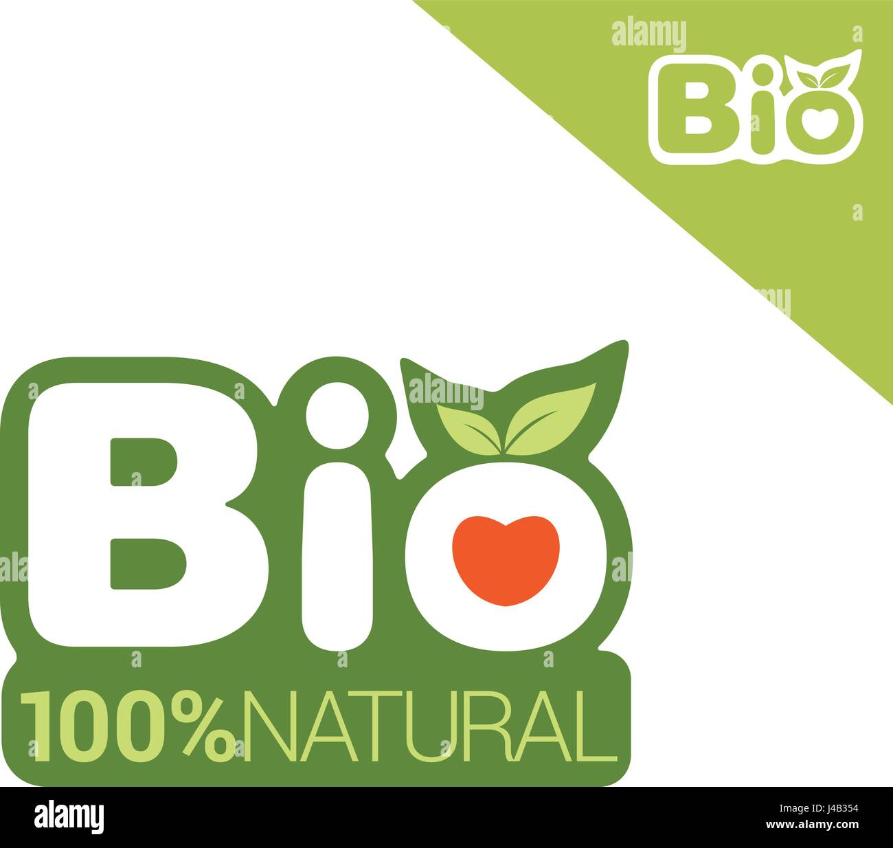 Label bio ou de l'insigne avec feuilles de biologique, naturel, bio et ...