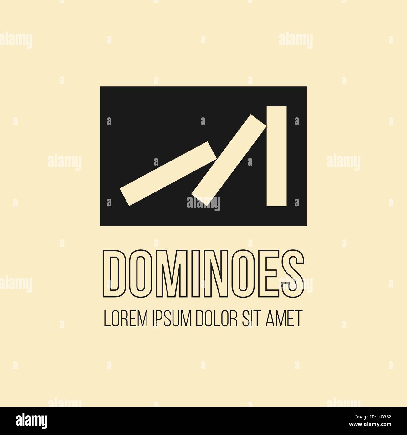 Dominos logo vector design. Logo symbole icône Image Vectorielle Stock ...