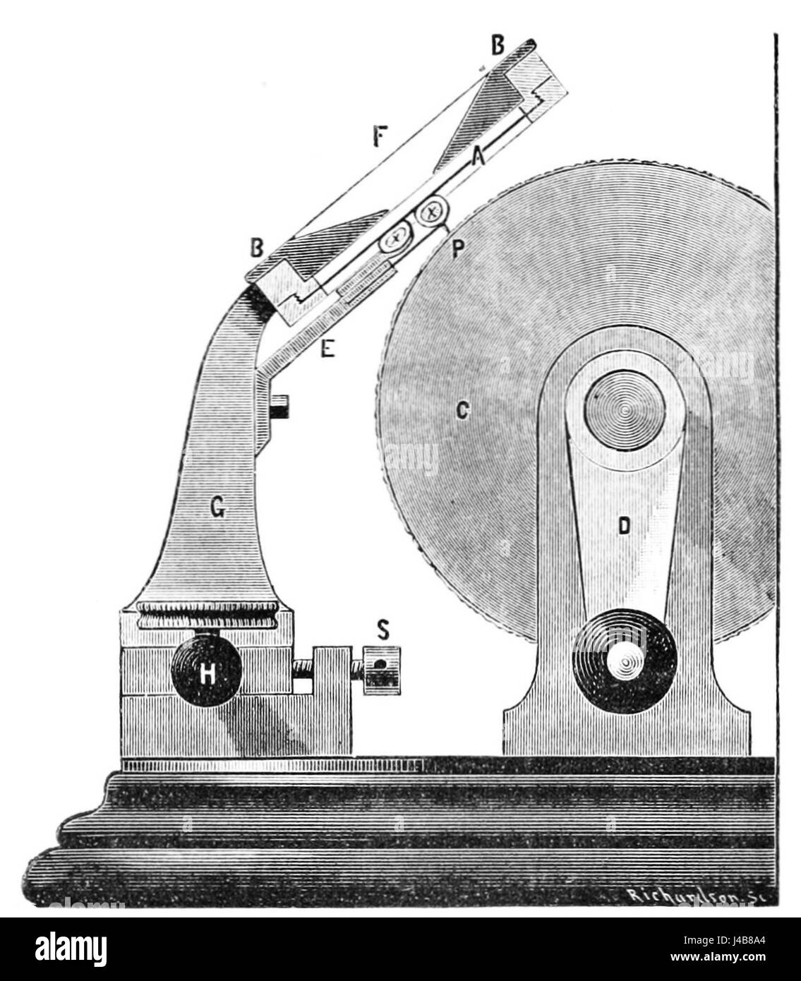 Thomas edison son premier phonographe Banque d'images noir et blanc - Alamy