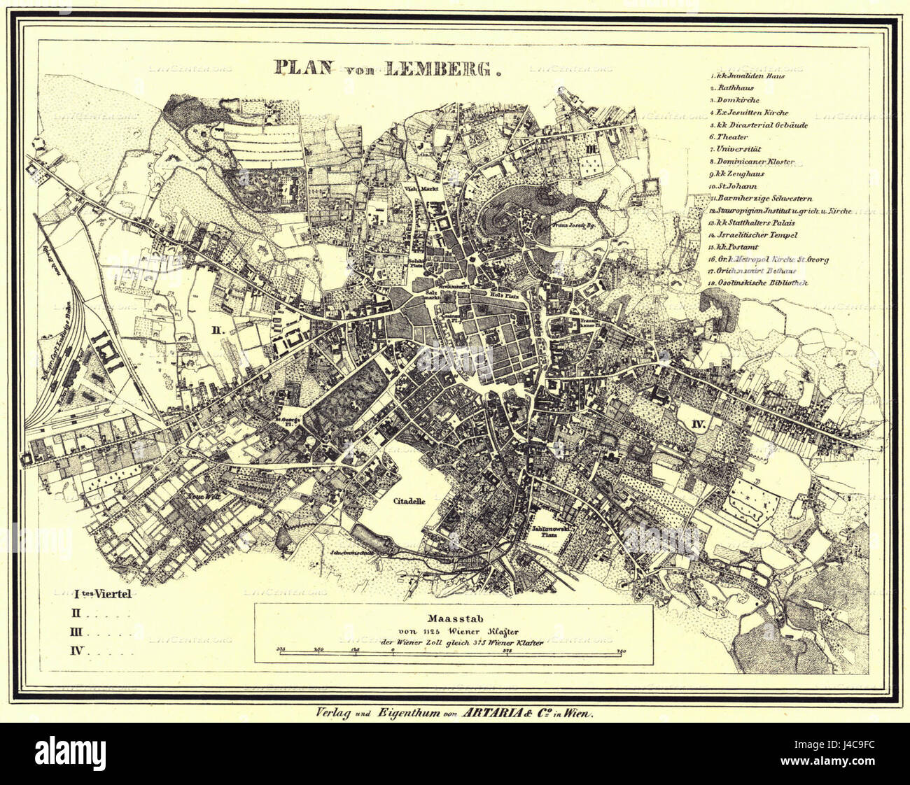 Plan de la ville de lemberg Banque de photographies et d’images à haute ...