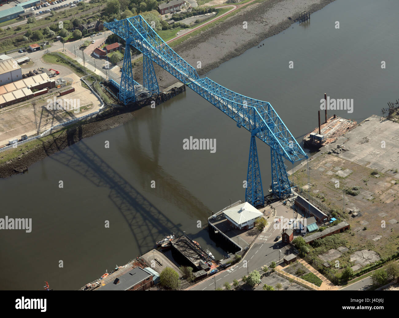 Vue aérienne de la célèbre transporteur de Middlesbrough, Teesside, UK ...