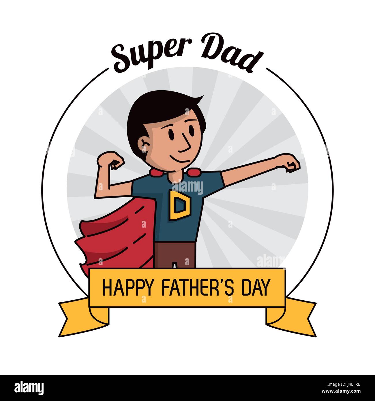 Super héros père fort. happy fathers day celebration card Image ...