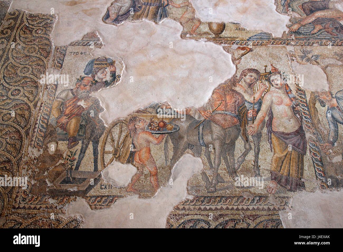 Sol en mosaïque impressionnante dans la "Maison d'Aion', au Parc ...