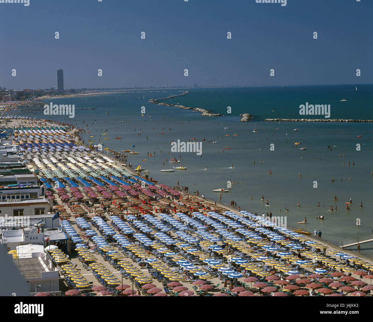 L'Italie, l'Emilie Romagne, Gatteo Mare, zones de baignade, plage, mer ...