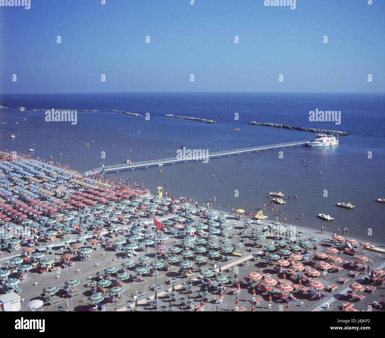 L'Italie, l'Emilie Romagne, Gatteo Mare, zones de baignade, plage, mer ...