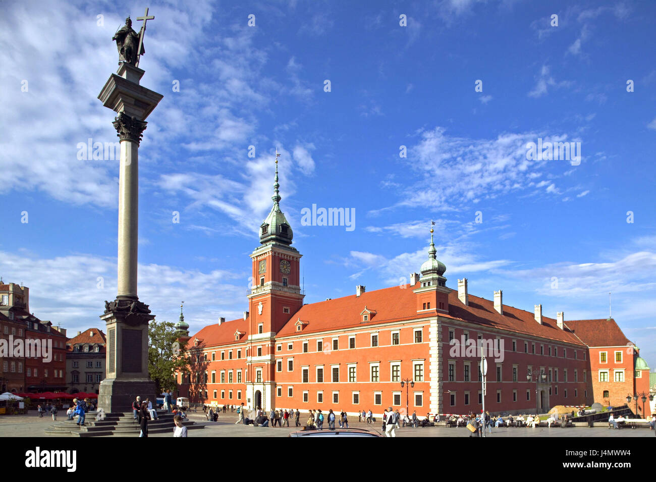 Pologne, Varsovie, la vieille ville, place du château, le château royal ...
