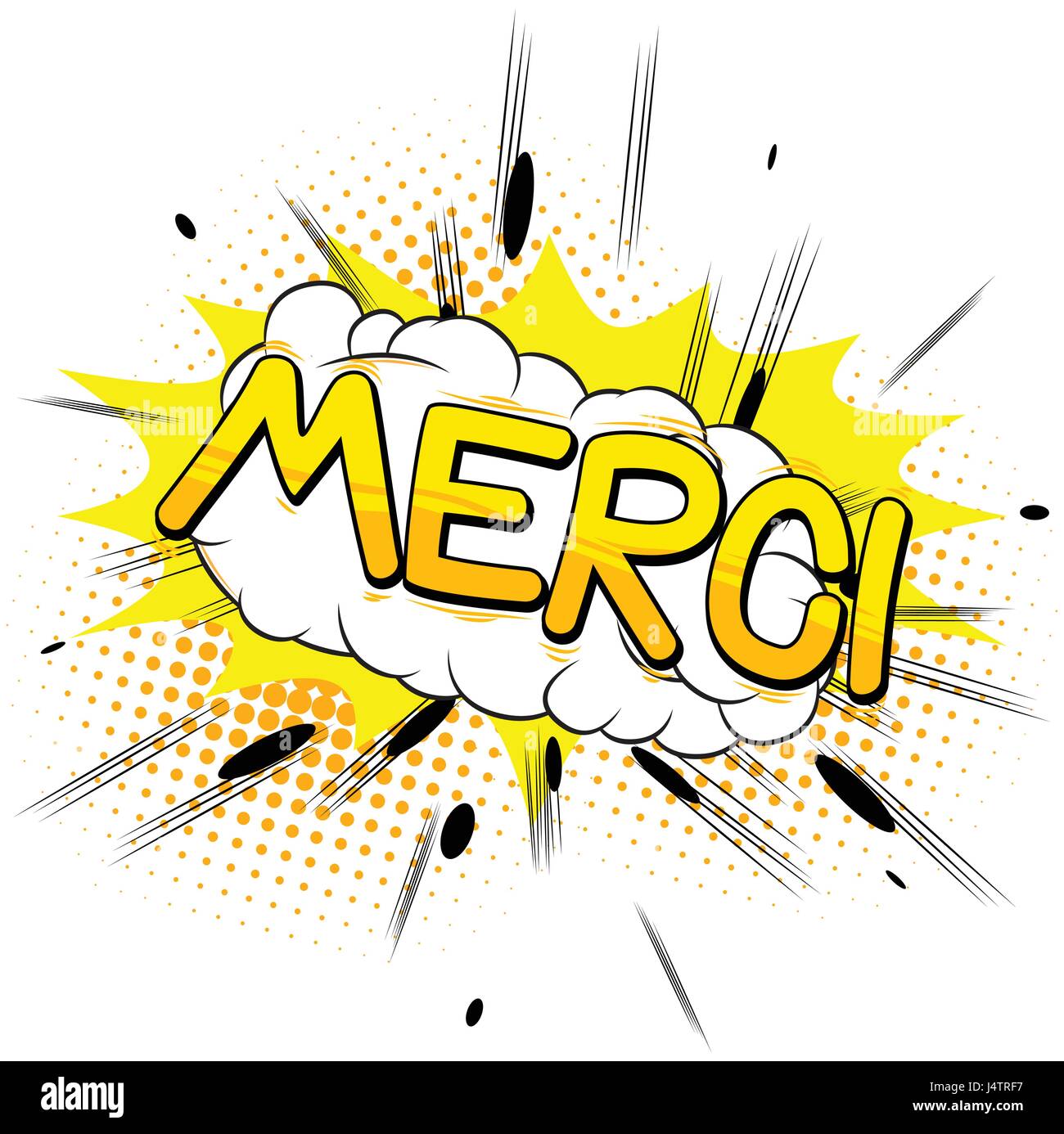 Carte de remerciement en français Banque d'images vectorielles - Alamy