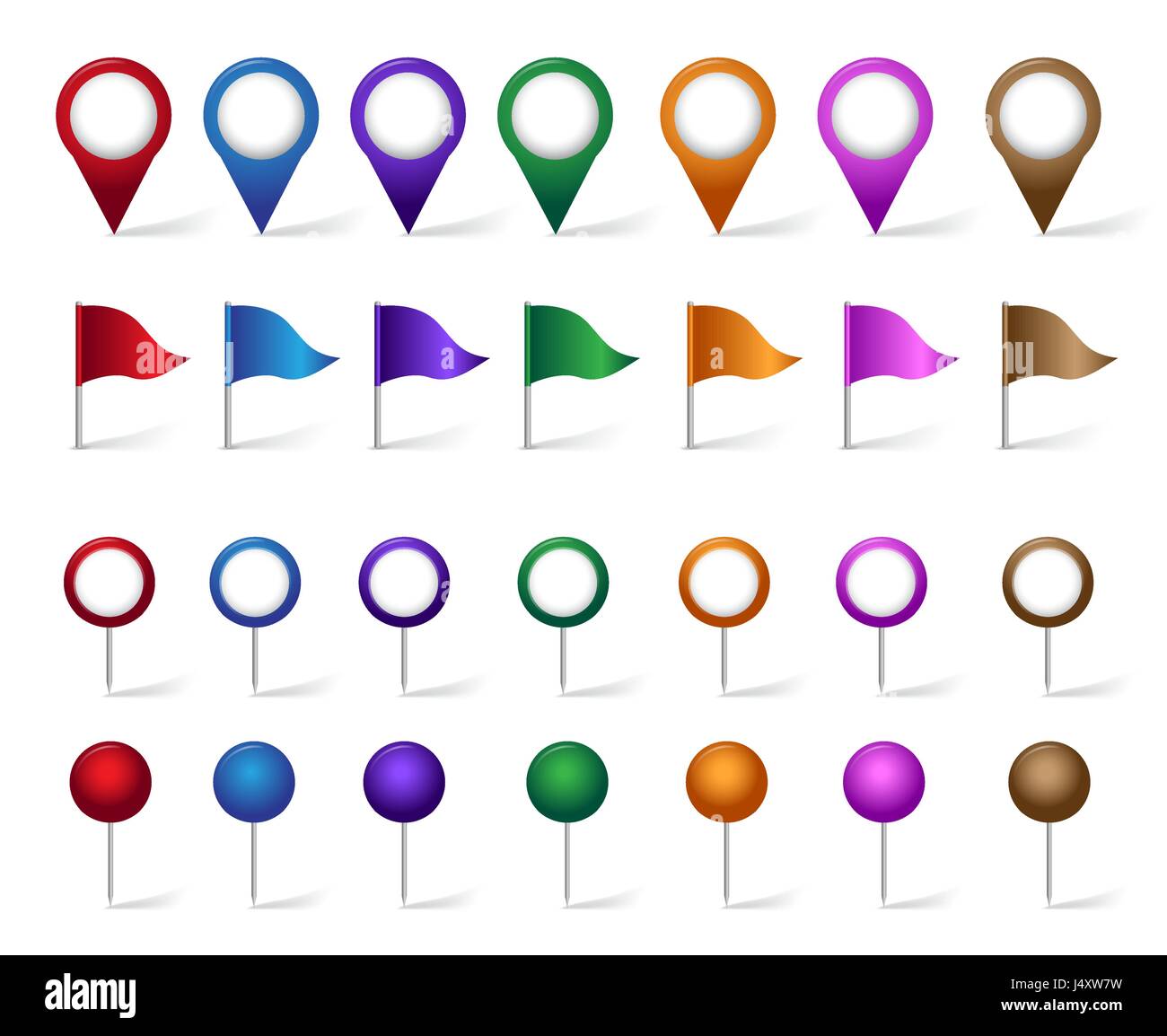 Vector Set de location, les lieux, les voyages et la destination Borne ...
