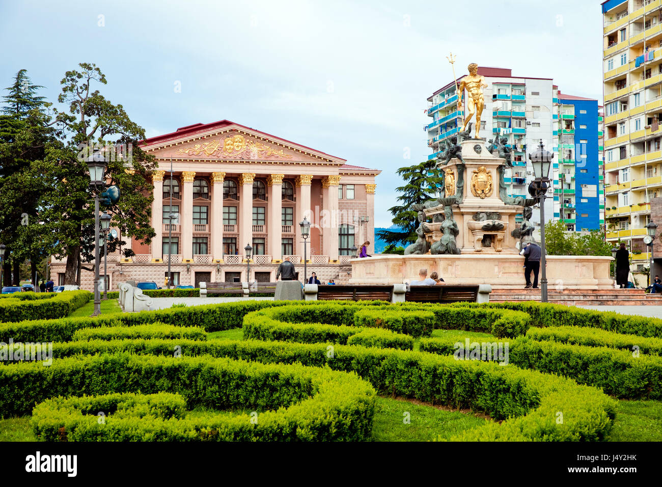 Tour de batoumi et fontaine de neptune Banque de photographies et d ...