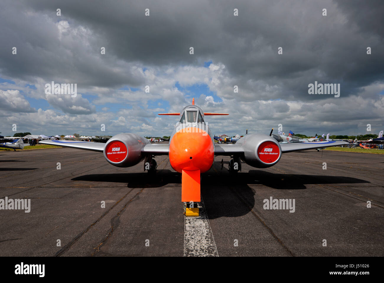 Martin Baker siège éjectable essai avion Meteor T7 WL419 à l'Abingdon ...