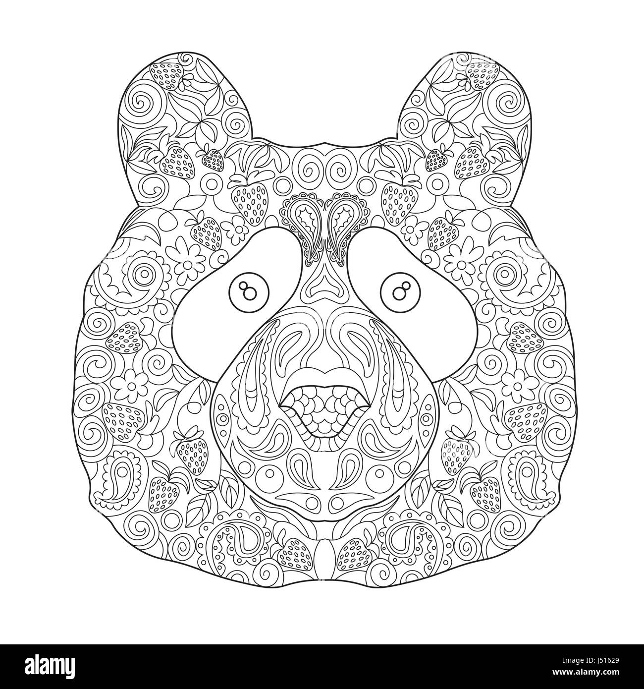 Ours mandala Banque d'images vectorielles - Alamy