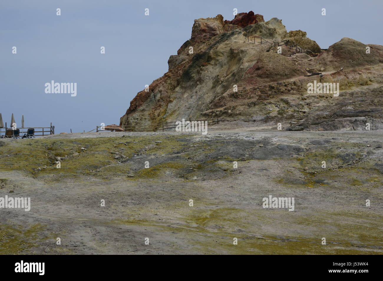 Environs de Natural spa sur l'île de Vulcano, îles éoliennes, italie ...