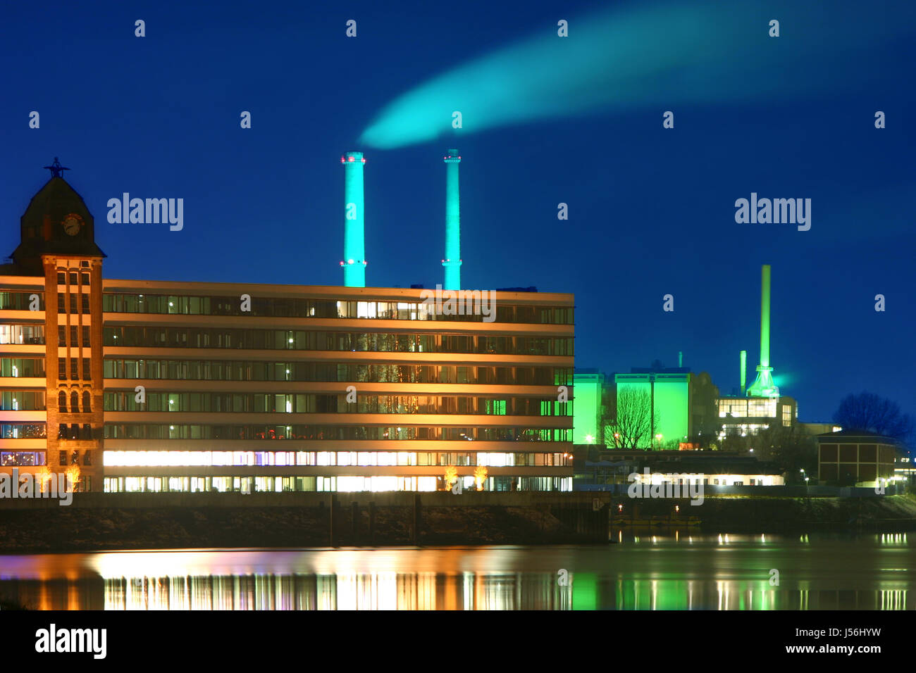 Fumée fumer fume bleu de fumée de feux lumineux de l'industrie de la ...