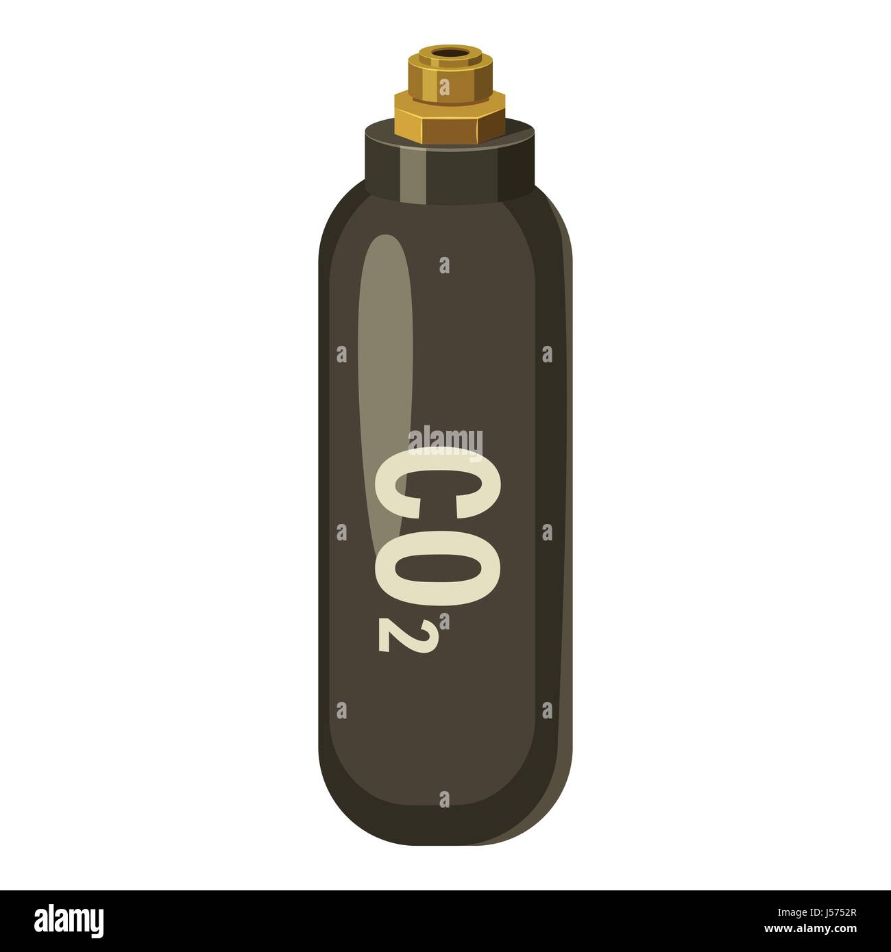 Avec la bouteille de gaz CO2, l'icône de style cartoon Image ...