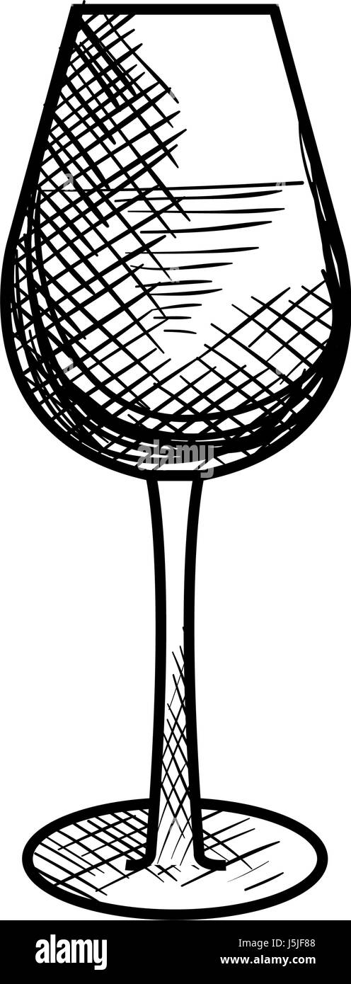 Coupe champagne clipart Banque d'images noir et blanc - Alamy